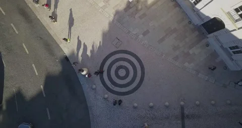 Aerial birds eye overhead top down view ... | Stock Video | Pond5