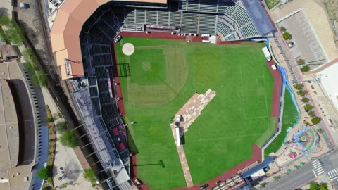 Aerial Birds Eye View Of Baseball Stadiu... | Stock Video | Pond5
