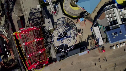 Aerial Birds Eye View Of Endeavor Ride A... | Stock Video | Pond5