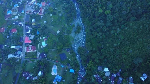 AERIAL: birds eye view scan of a section... | Stock Video | Pond5