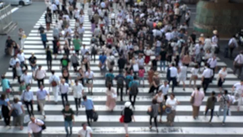 Aerial blurred view of zebra crossing. C... | Stock Video | Pond5