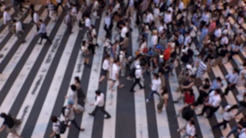 Aerial blurred view of zebra crossing. C... | Stock Video | Pond5