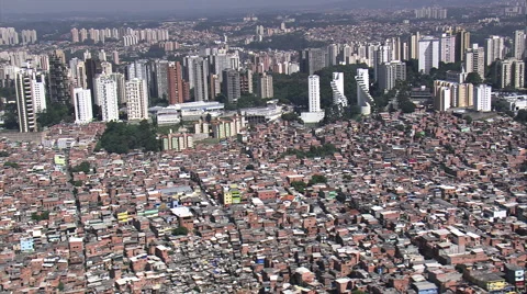 Aerial Brazil- Paraisopolis Favela, So P... | Stock Video | Pond5
