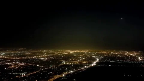 Aerial cityscape of metropolis at night,... | Stock Video | Pond5
