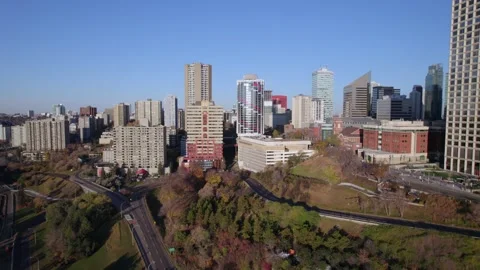Aerial clip of the iconic Edmonton Skyli... | Stock Video | Pond5