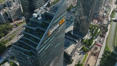 aerial close up of Guangzhou High Tech D... | Stock Video | Pond5