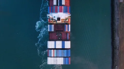 Container Ship Sailing Stock Video Footage | Royalty Free Container ...
