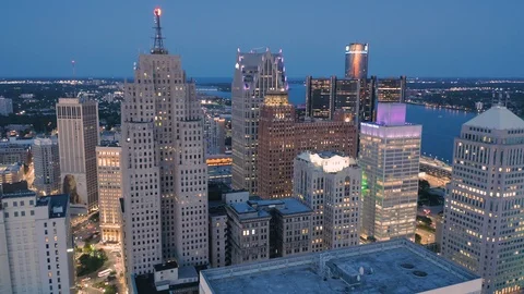Detroit Skyline Night Stock Videos – Royalty-Free HD & 4K Videos | Pond5