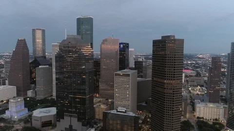 Houston Aerial Night Stock Video Footage | Royalty Free Houston Aerial ...