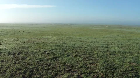 Aerial Drone Flying Over Shortgrass Prai... | Stock Video | Pond5