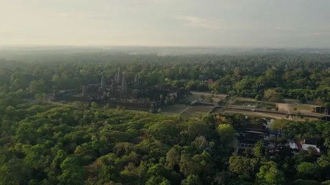 Aerial Drone Footage 4K - Angkor Wat Tem... | Stock Video | Pond5