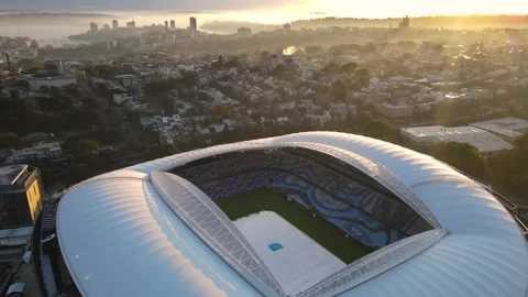 Aerial drone reverse view of Sydney Foot... | Stock Video | Pond5