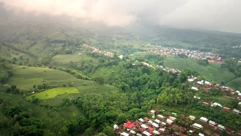 Aerial Drone shot of cultural remote Vil... | Stock Video | Pond5