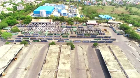 Bus Drone Shot Stock Video Footage | Royalty Free Bus Drone Shot Videos ...