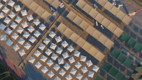 Aerial drone video footage. Top view bea... | Stock Video | Pond5