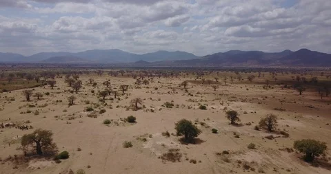 African Desert Village Aerial Stock Video Footage | Royalty Free ...