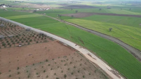Aerial drone view of fault line fracture... | Stock Video | Pond5