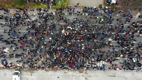 Crowd Drone Stock Footage ~ Royalty Free Stock Videos | Pond5