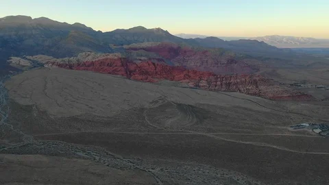 Aerial of Evening Colors in Red Rock Can... | Stock Video | Pond5