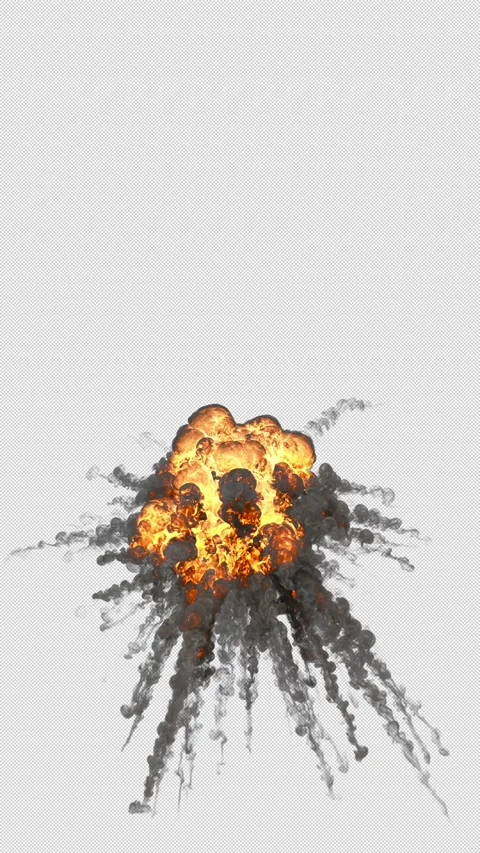 Aerial Explosion VFX HQ 4K 30fps Aplha C... | Stock Video | Pond5
