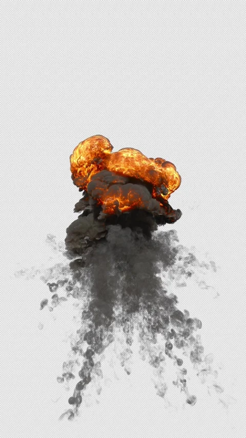 Aerial Explosion VFX HQ 4K 60fps Aplha C... | Stock Video | Pond5