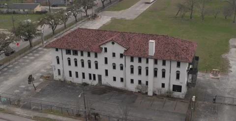 Aerial of the first Black Hospital in Ho... | Stock Video | Pond5