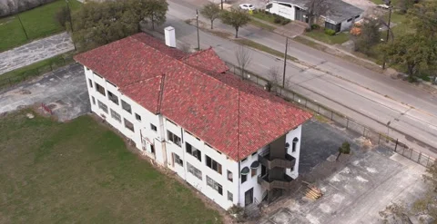 Aerial of the first Black Hospital in Ho... | Stock Video | Pond5
