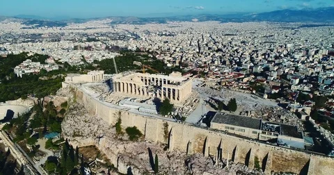 Aerial flight with drone over the famous... | Stock Video | Pond5