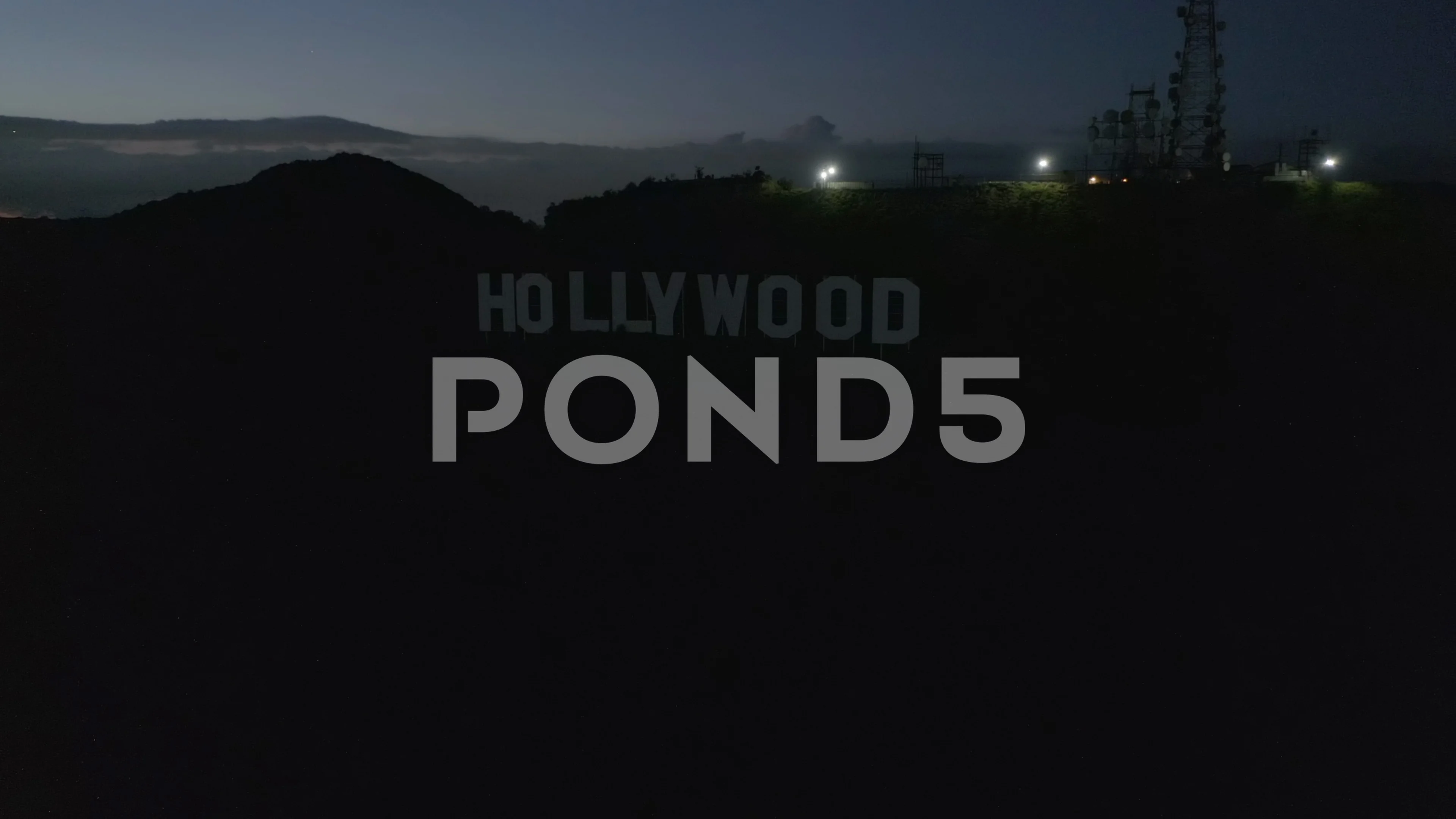 Hollywood Sign Lights Up