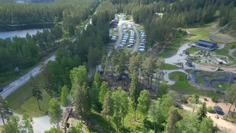 Aerial Fly Over of Isaberg Mountain Reso... | Stock Video | Pond5