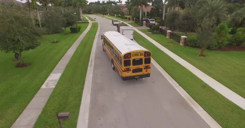 Following School Bus Stock Videos – Royalty-Free HD & 4K Videos | Pond5