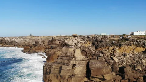 aerial footage of the seaside town of Pe... | Stock Video | Pond5