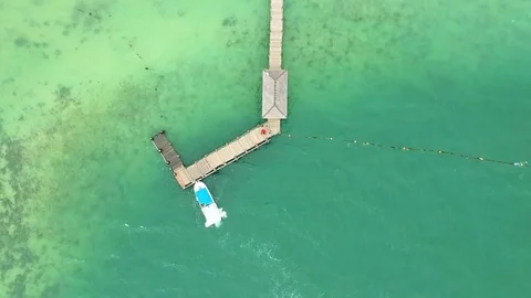 Aerial Footage of top view of Manukan Is... | Stock Video | Pond5