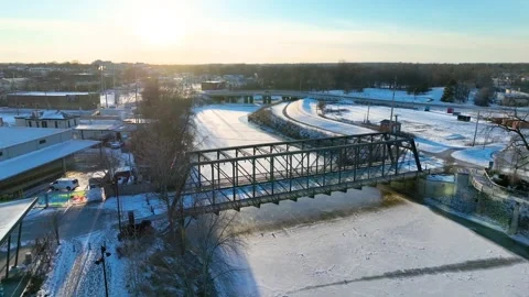 Aerial Fort Wayne Martin Luther King Bri... | Stock Video | Pond5