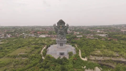 Aerial Forward Flight Toward Garuda Wisn... | Stock Video | Pond5