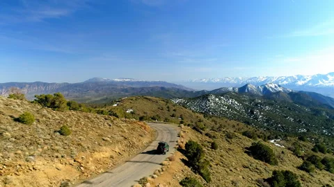 Aerial Forward Shot Of Off-Road Vehicle ... | Stock Video | Pond5