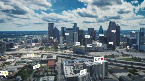 Aerial hyper lapse shot of modern high r... | Stock Video | Pond5