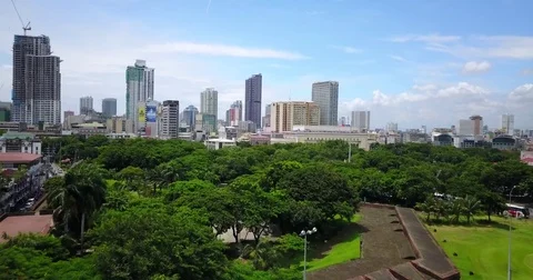 Aerial of Intramuros, Manila, Philippine... | Stock Video | Pond5
