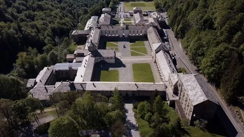 AERIAL Italy-Santuario Do Oropa 2017: Or... | Stock Video | Pond5