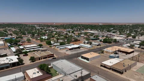 Aerial Lamesa Texas city business part 1... | Stock Video | Pond5