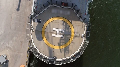 Aerial View Helipad Stock Video Footage | Royalty Free Aerial View ...