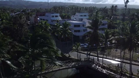 Aerial of Las Terrenas town in the Domin... | Stock Video | Pond5