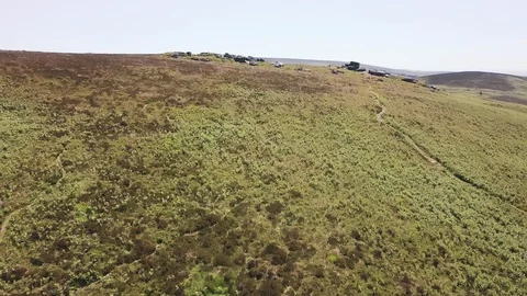 Aerial launch, rising view of a rugged h... | Stock Video | Pond5