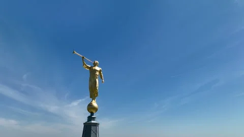 Aerial LDS Temple Richmond Virginia Ange... | Stock Video | Pond5