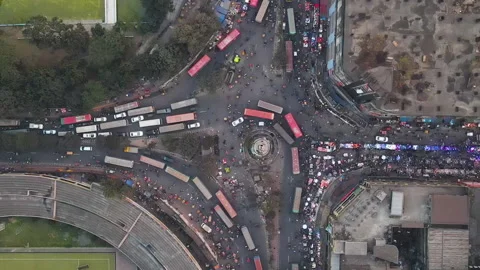 Aerial Looking Down View Of Congested Tr... | Stock Video | Pond5