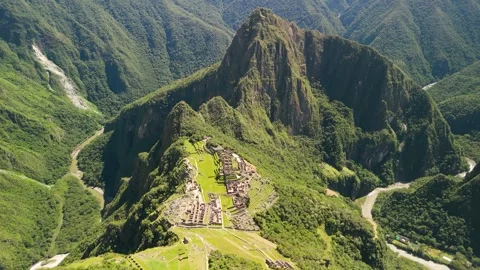 Aerial of Machu Picchu Inca Ruins and Hu... | Stock Video | Pond5