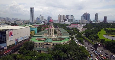 Aerial of Manila City Hall, Intramuros, ... | Stock Video | Pond5