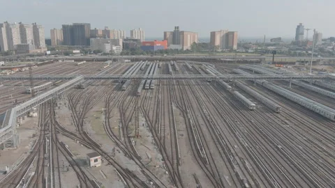 Aerial MTA Coney Island Train Yard 6K LO... | Stock Video | Pond5