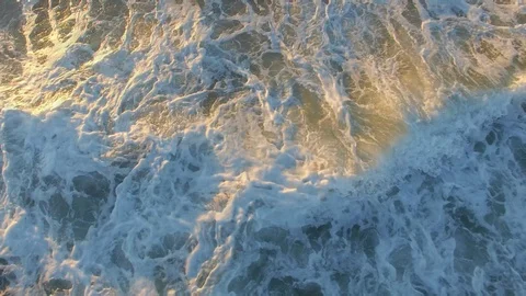 Aerial of ocean wave Cinemagraph on beac... | Stock Video | Pond5