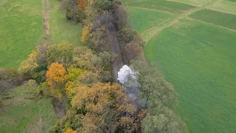 Aerial over head view of an antique rest... | Stock Video | Pond5